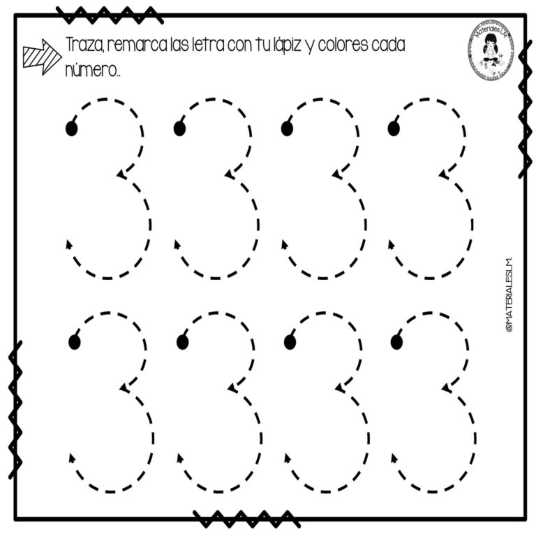 Actividades para reforzar el trazo de los numeros | Material Educativo ...