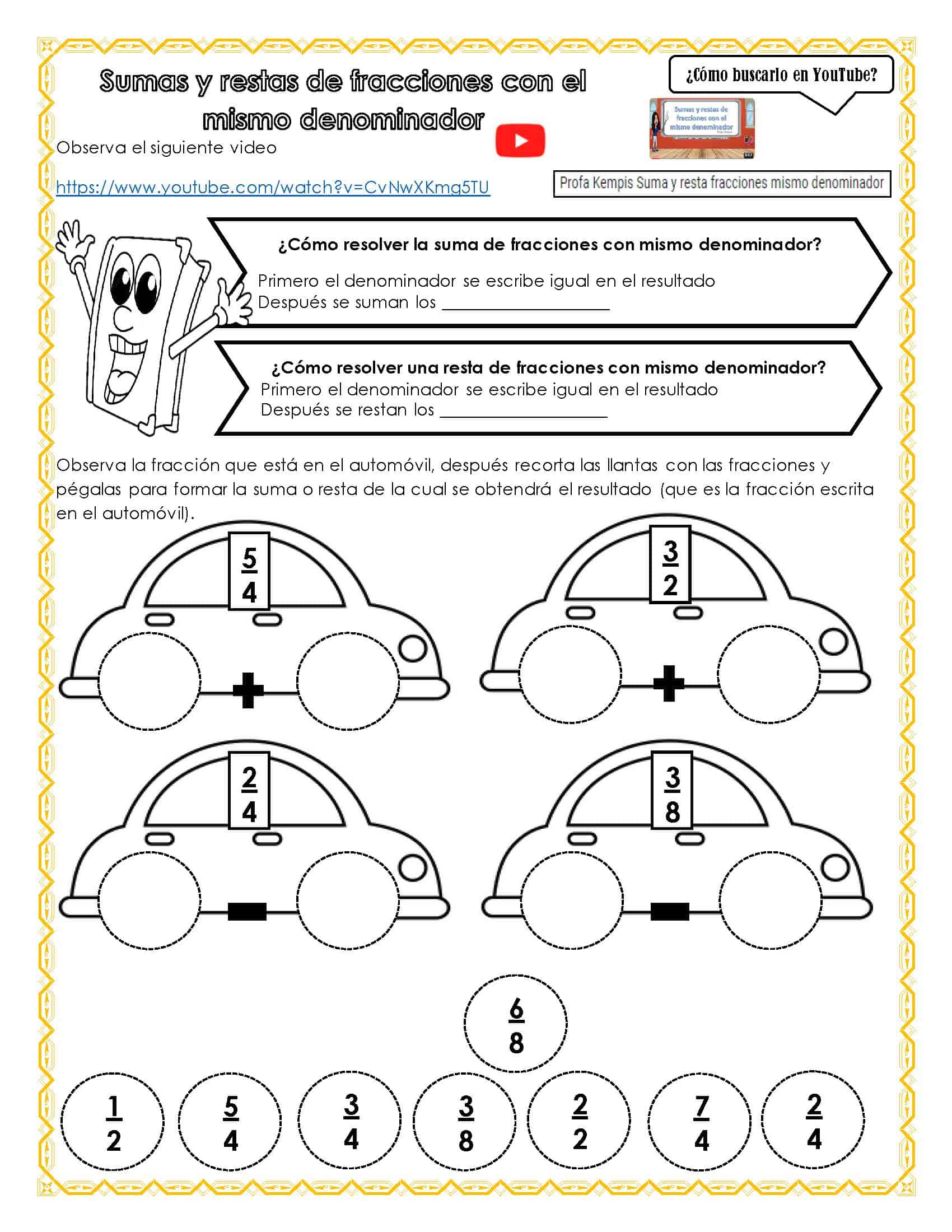 Cuadernillos de fracciones 3° Y 4° | Material Educativo y Material ...