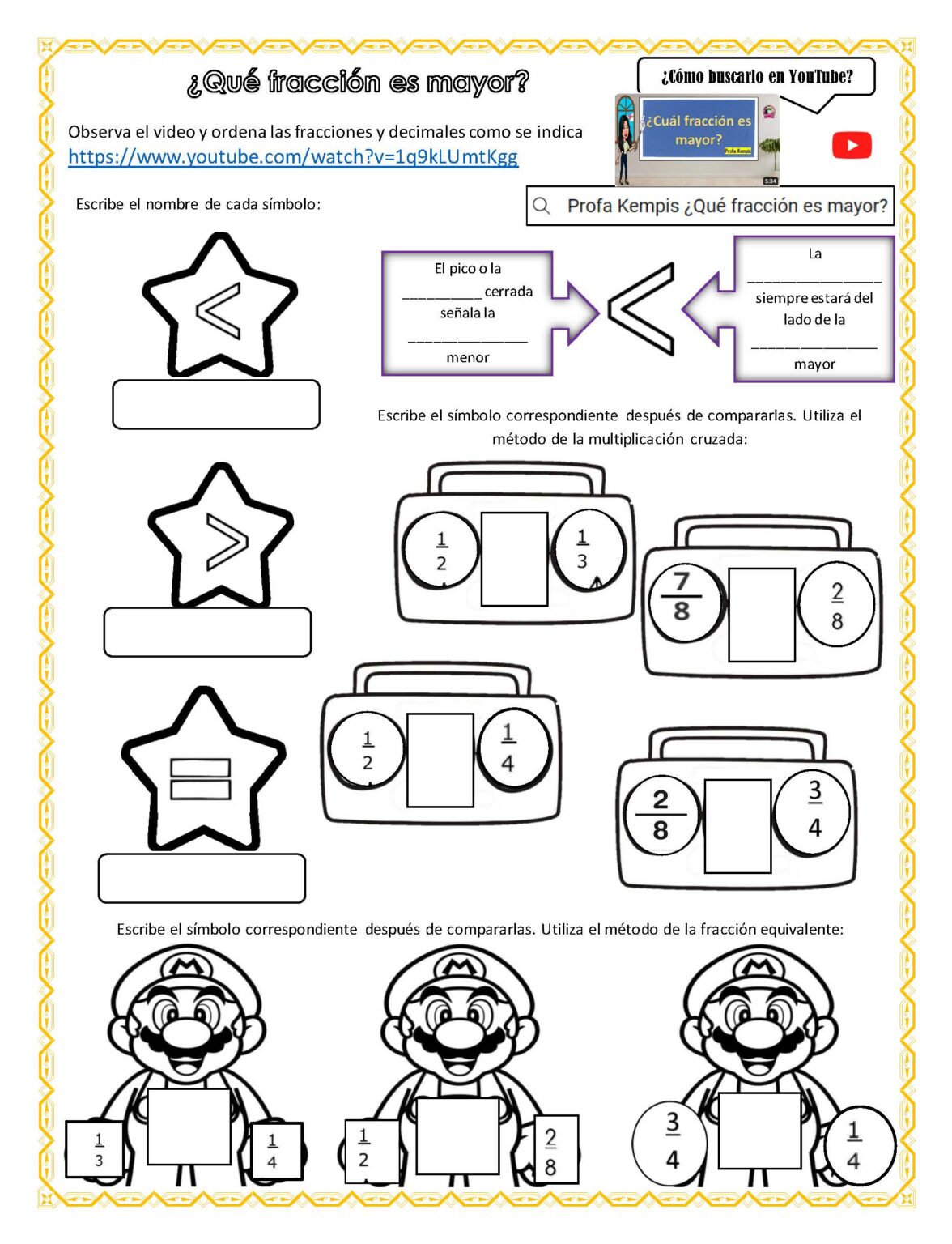 Cuadernillos de fracciones 3° Y 4° | Material Educativo y Material ...