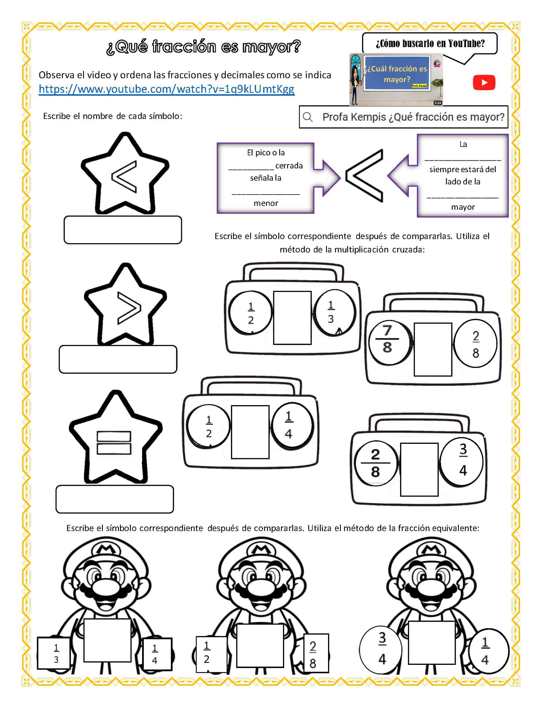 Cuadernillos de fracciones 3° Y 4° | Material Educativo y Material ...