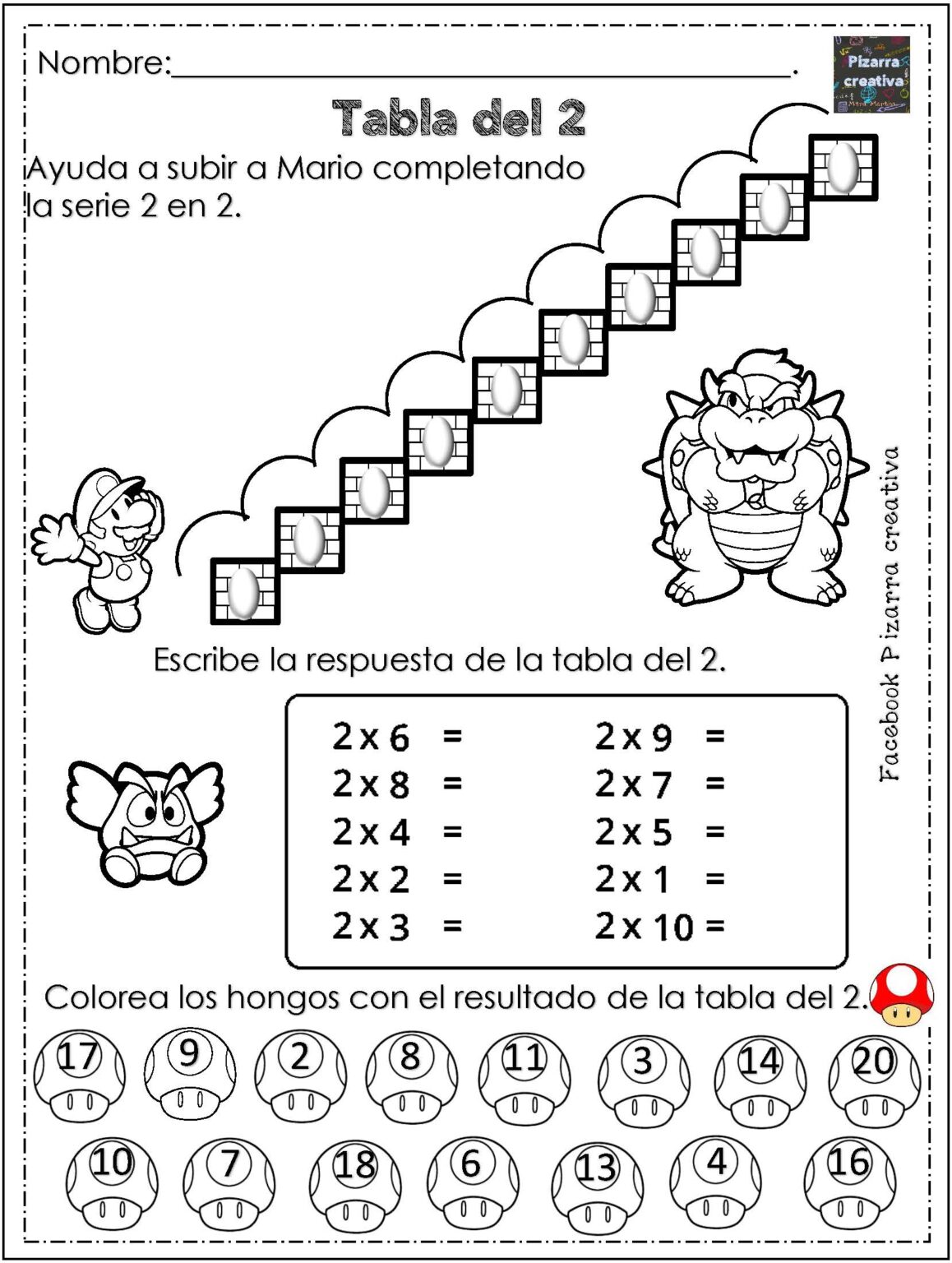 Actividades de tablas de multiplicar ¡Apréndelas de una forma divertida ...