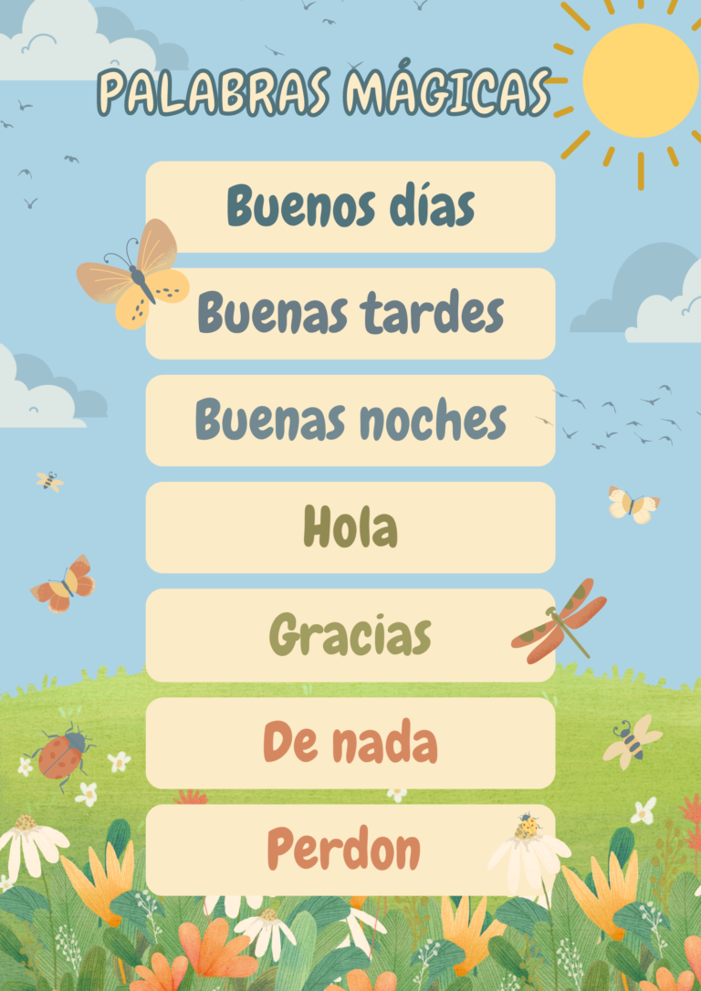 Palabras mágicas para imprimir | Material Educativo y Material Didáctico